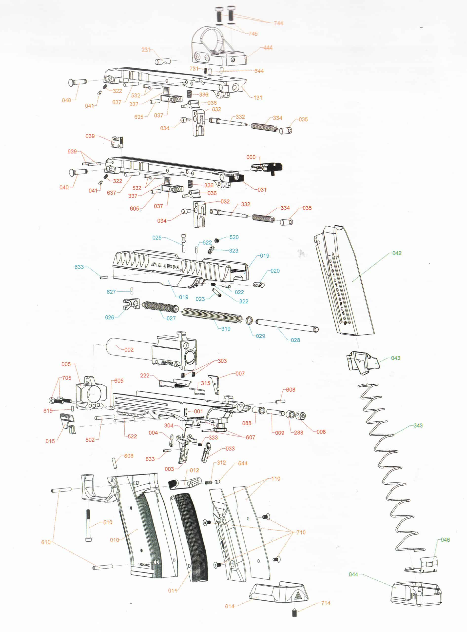 Laugo Arms Alien Grip Screw - Peter J Starley Kft