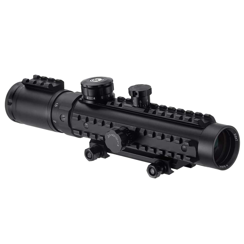 BARSKA 1-3x30mm IR Electro Sight Multi-Rail Tactical Rifle Scope ...