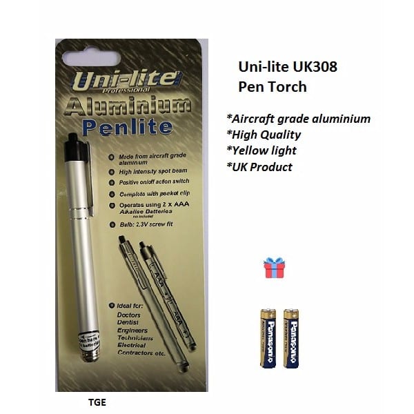 Uni-lite Penlite LED Pen Torch #UK308 - Peter J Starley Kft