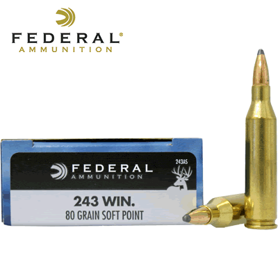 Federal - .243 Win Power-Shok Soft Point 80gr Rifle Ammunition - Peter ...